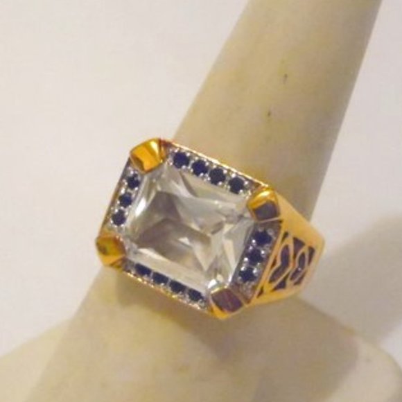 Technibond | Jewelry | Technibond White Topaz Squareshaped Ring Size 7 ...